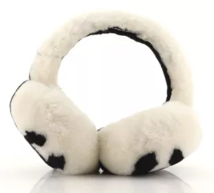 Chanel - Shearling & Lambskin Ear Muffs