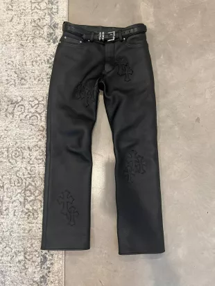 Chrome Hearts - Leather Pants 20 Cross Patches