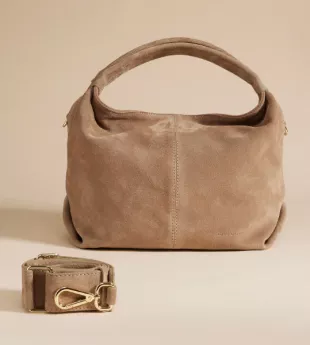 Manu Atelier - Mini Gala Linen Suede Bag