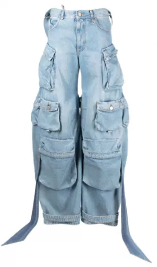 The Attico - Fern Cargo Pocket Jeans