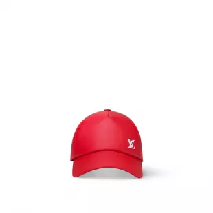 Louis Vuitton - Red Leather & White-LV Hat