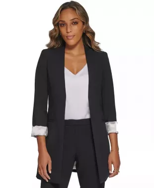 Calvin Klein - Sleeve Open Front Blazer