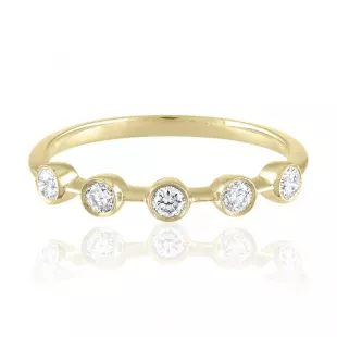 Lauren B - Five Stone Bezel Set Ring
