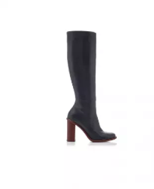 Marina Moscone - Block-Heel Tall Leather Boots