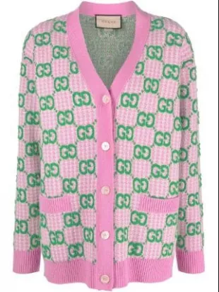 Pink And Green Gucci Sweater