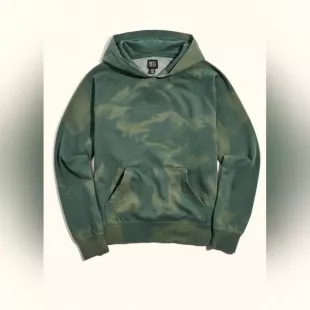 BDG - Mens S Vintage Sun Bleach Washed Hoodie Sweatshirt Green