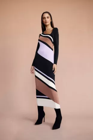 By Johnny - Monte Stripe Midi Dress