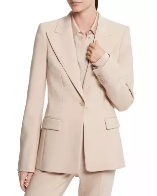 Michael Kors - Wide Lapel Crepe Wool Blazer