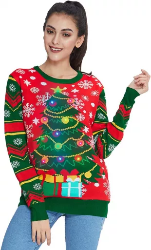 Idgreatim - Led Ugly Christmas Sweaters