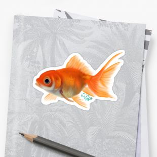 ‘goldfish’ Sticker by Lyxy