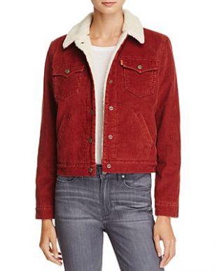 Levi's - Levi's Orange Tab Corduroy Sherpa-Lined Trucker Jacket