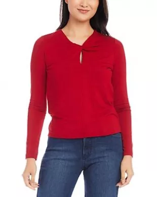 Karen Kane - Twist Keyhole Neck Top