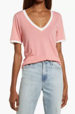 Treasure & Bond - Ringer V-Neck T-Shirt