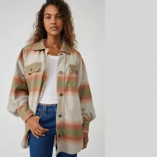 Free People - Printed Ruby Oversized Fleece Jacket Shacket