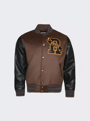 Rhude - Brown & Black Atacama Rally Varsity Jacket