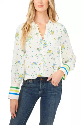 cece - Bouquet Print Blouse