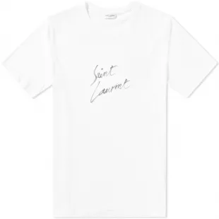 Saint Laurent - White Signature Tee