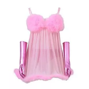 cosplaydiy - Austin Powers Cosplay Pink Fembot Costume Dress