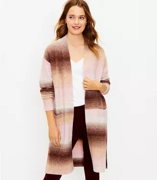 loft - Ombre Pocket Open Cardigan