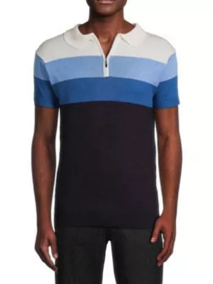Spring + Mercer - Colorblock Sweater Polo