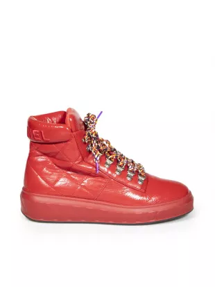 Chanel - Red Patent Leather Padded Trainers