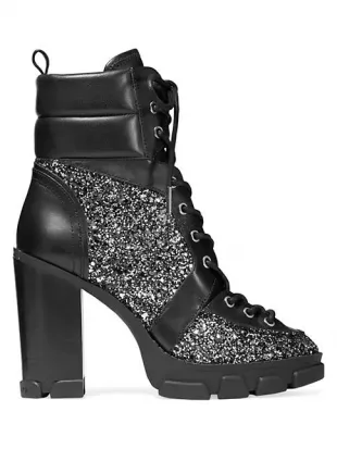 MICHAEL Michael Kors - Ridley Lug-Sole Glitter Combat Boots
