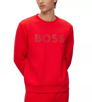 boss - Sweat Relaxed Fit in red