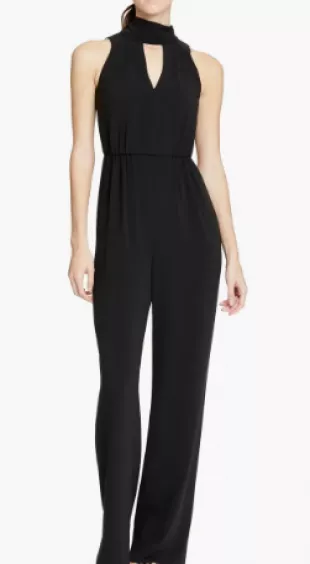 Halston Heritage - Keyhole Halter Neck Jumpsuit