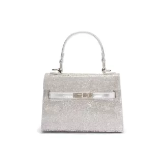NY & Co - Rhinestone-Studded Top-Handle Mini Bag