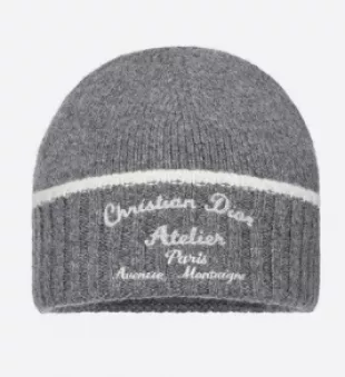 Dior - Grey Dior Atelier Beanie