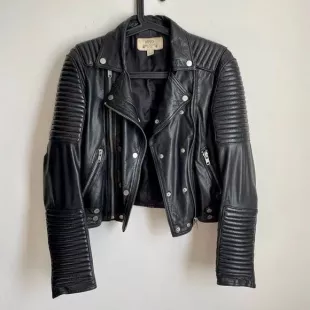 Mango - Leather Biker Jacket