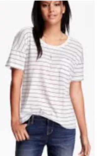 Gap - Boyfriend Tee in White Stripe