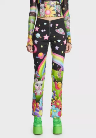 Current Mood - Happy Planet Graphic Pants