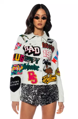 akira - No No Multi Patch Work Denim Jacket
