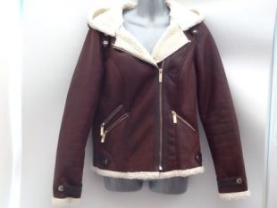 New Look - Women's Aviator Flying Jacket Size 14 Brown By NEW LOOK