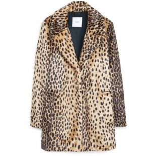 Mango - MANGO Leopard Faux Fur Coat