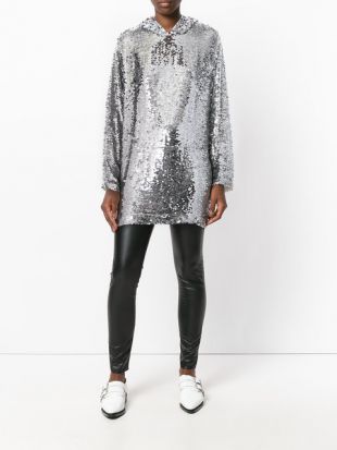 msgm - MSGM Sequined Hoodie Farfetch