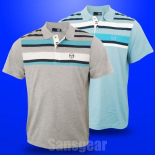 Sergio Tahcchini - SERGIO TACCHINI GREY SKY BLUE MENS DODGE POLO SHIRT