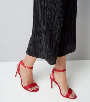 New Look - sandales à Talons à brides rouges en satin