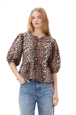 ganni - Leopard Print Blouse