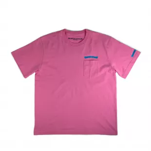 Chrome Hearts - Pink Scroll Pocket Logo Tee Shirt