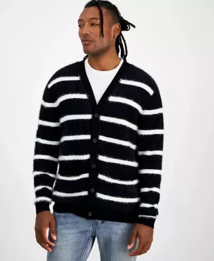 i.n.c. International Concepts - Tyler Regular Fit Striped Cardigan