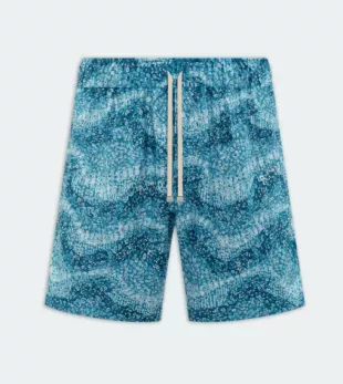Amiri - Blue Crystal Wavy Shorts