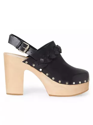 Loeffler Randall - Paxton Braided-Leather Platform Clogs