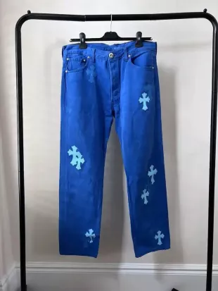 Chrome Hearts - Cross Patch Blue Jeans