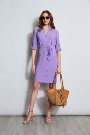 Elie Tahari - Utility Tie Shirt Dress