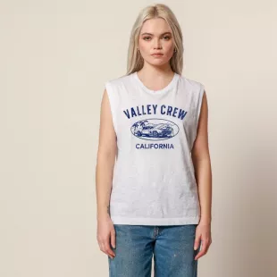 James Mae - Valley Crew Car White Og Moto Tee