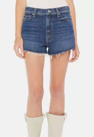 Mother - The Dodger Frayed Hem Denim Shorts