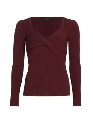 Elie Tahari - Twisted Rib-Knit Sweater