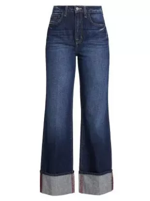 L'agence - Miley Wide-Leg Cuff Jeans